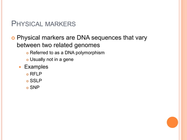 Molecular mapping | PPTX | Genetics | Science