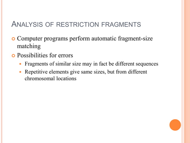 Molecular mapping | PPTX | Genetics | Science