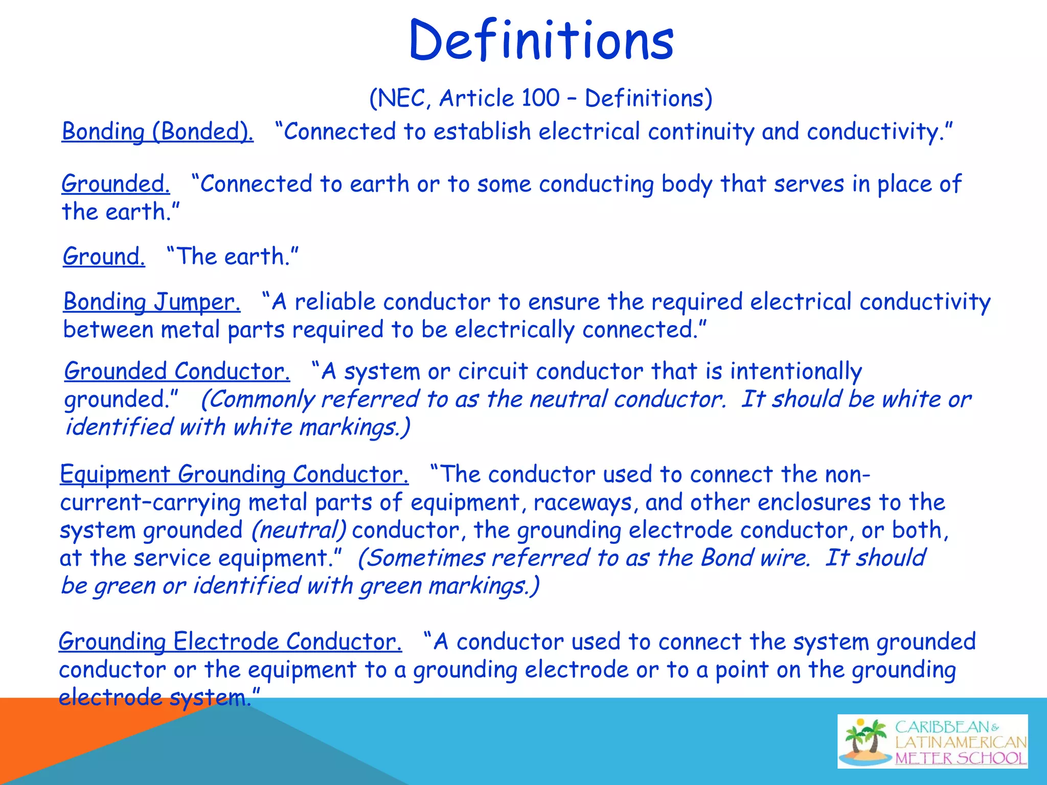 Grounding and Bonding | PPT
