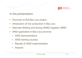 8.2 Innovations in rice cultivation - Alternate wetting and drying | PDF