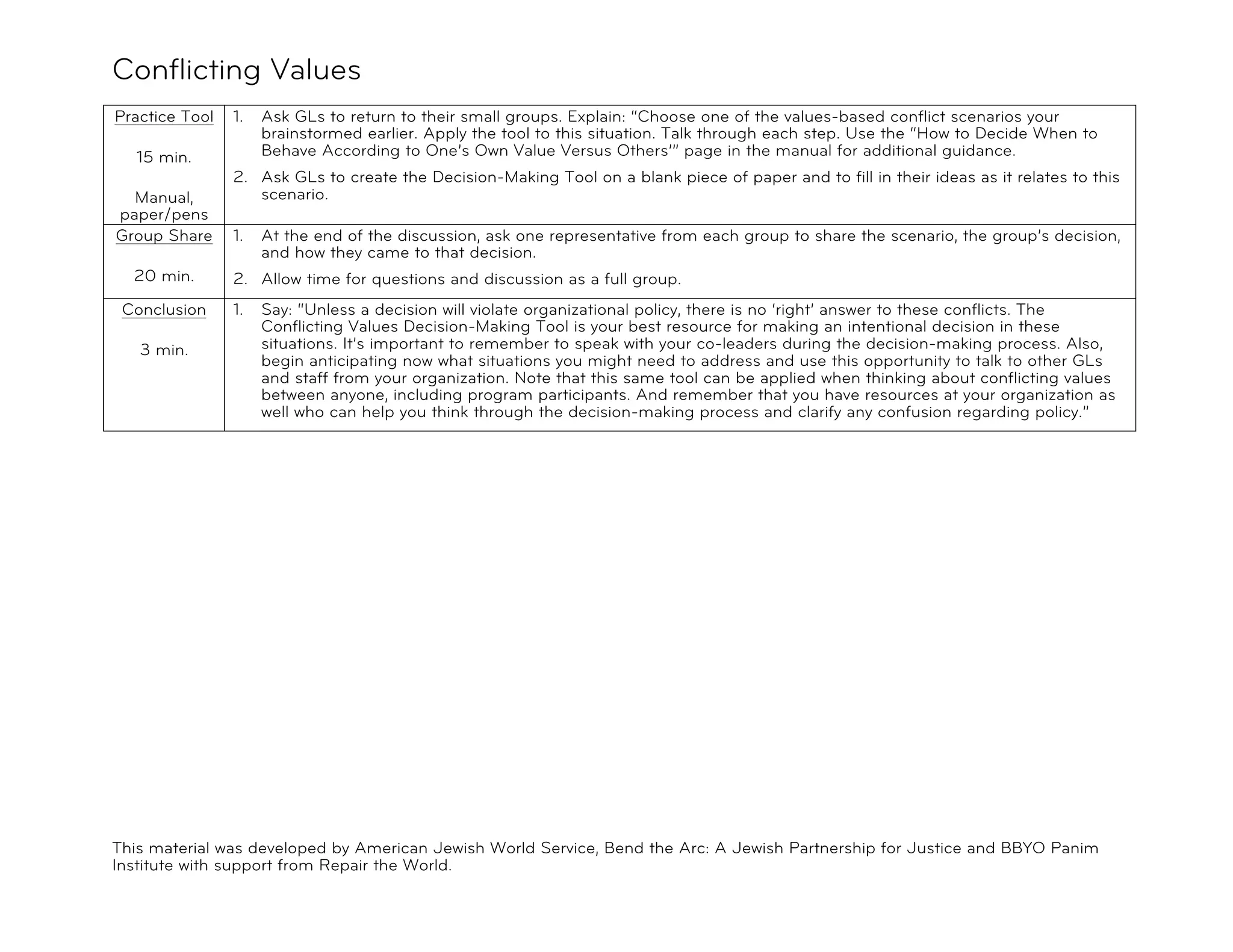 8a conflicting values lesson plan and ub d | PPT