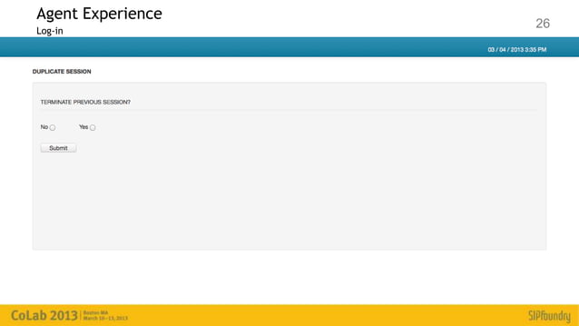 SIPfoundry CoLab 2013 - Web Contact Center | PPTX | Web Conferencing ...