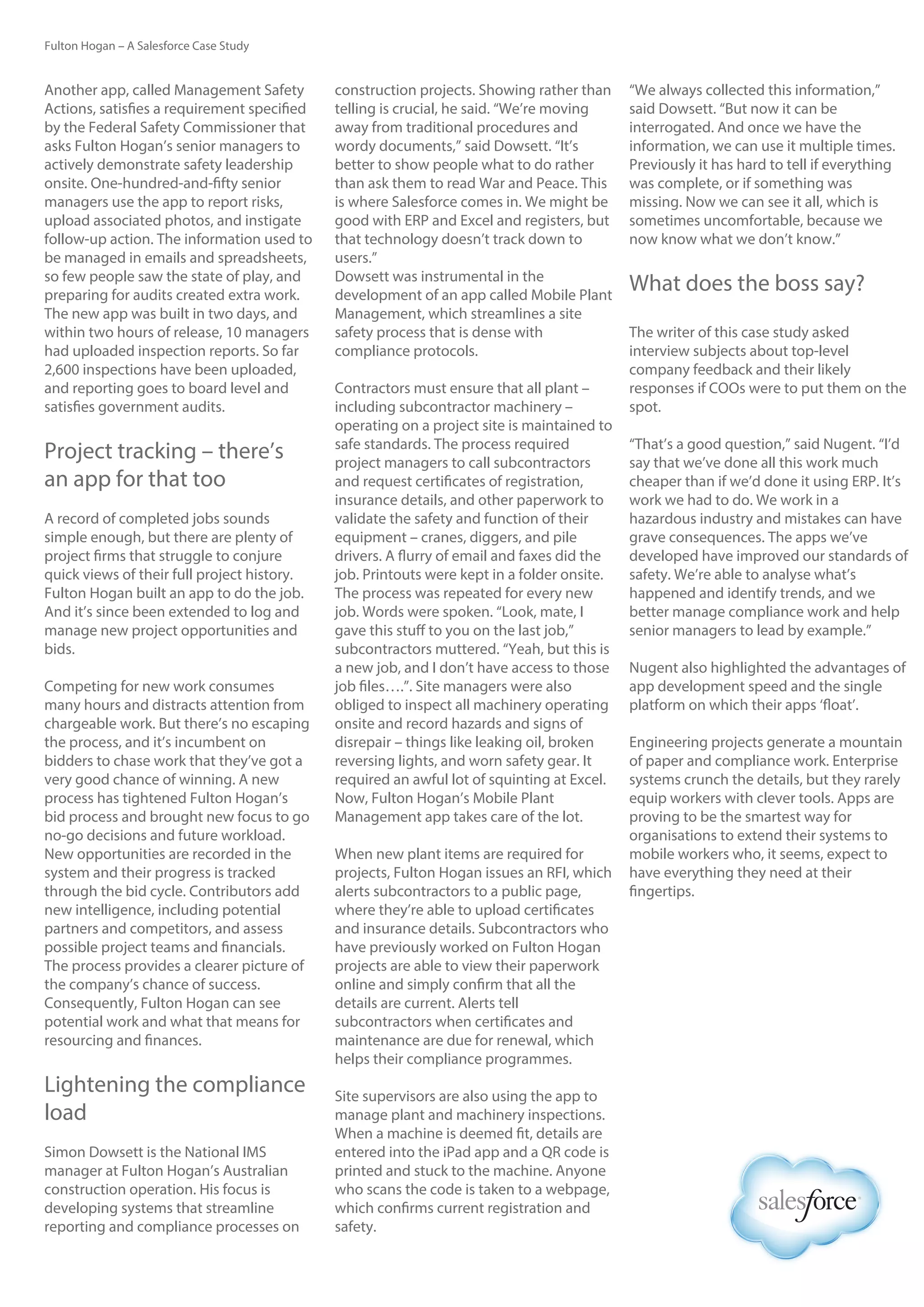 Fulton Hogan Customer Story PDF | PDF