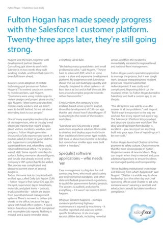 Fulton Hogan Customer Story PDF | PDF