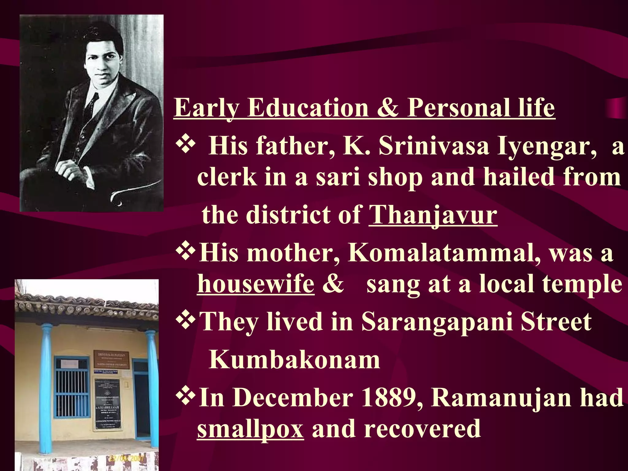 Talk on Ramanujan | PPT