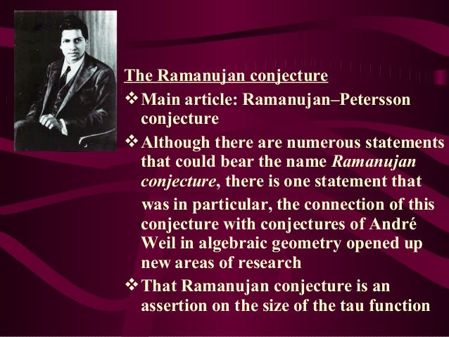 Ramanujan Conjecture