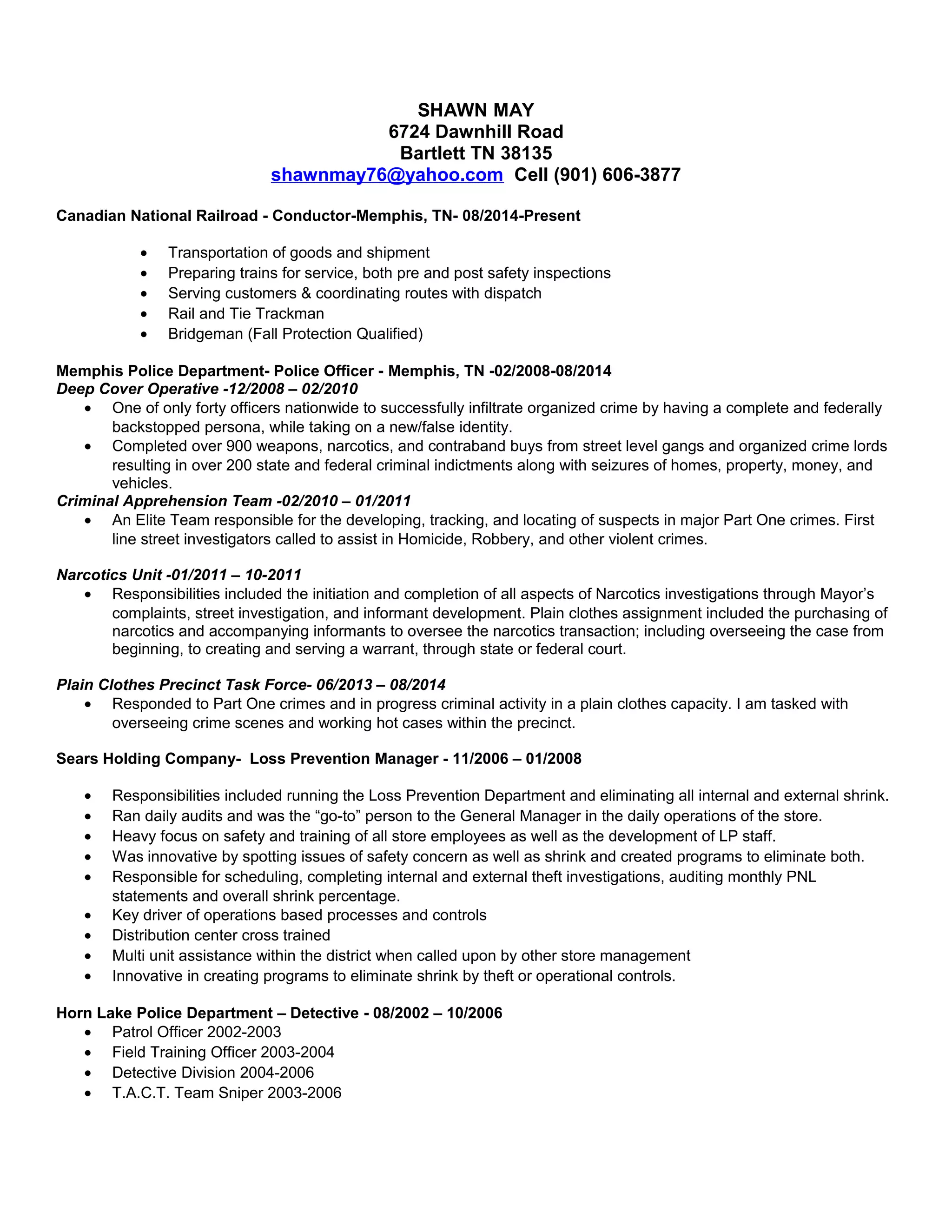 May, Shawn (1) RESUME | DOC