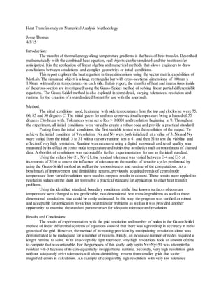 Heat Transfer Numerical Analysis Jthomas | DOCX | Web Development ...