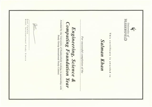 Foundation year certificate | PPT