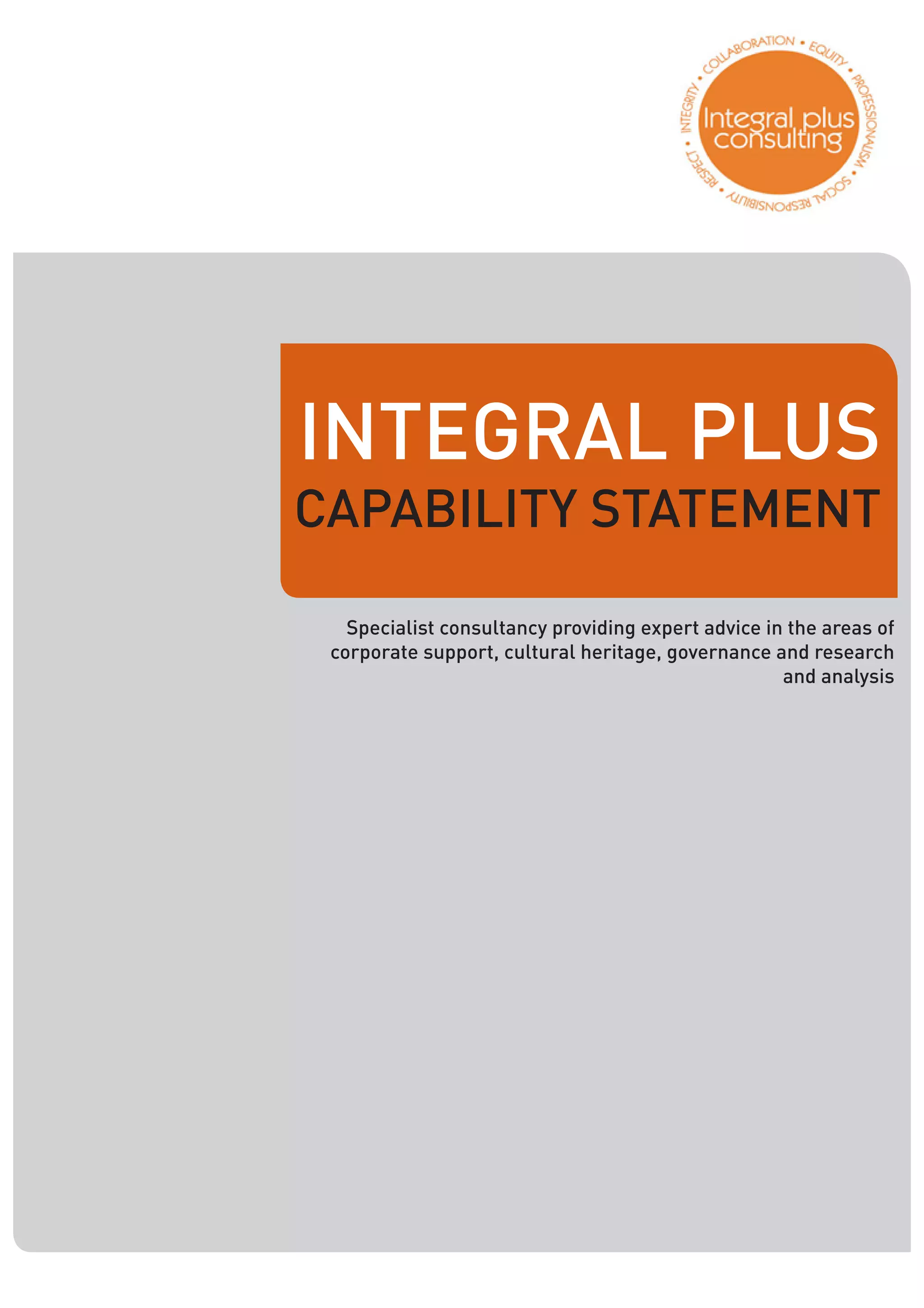 Integral Plus Consulting | PDF