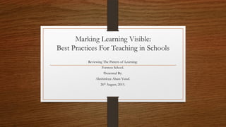 Marking Learning Visible | PPT