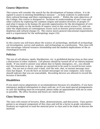 ANT 205 Syllabus | PDF