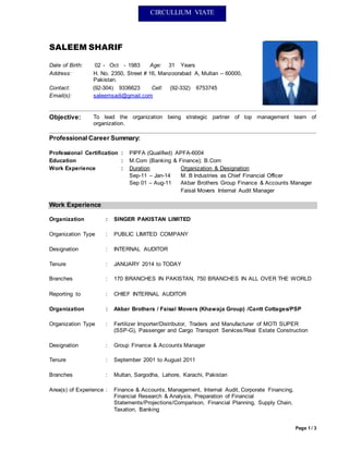SALEEM C.V | PDF