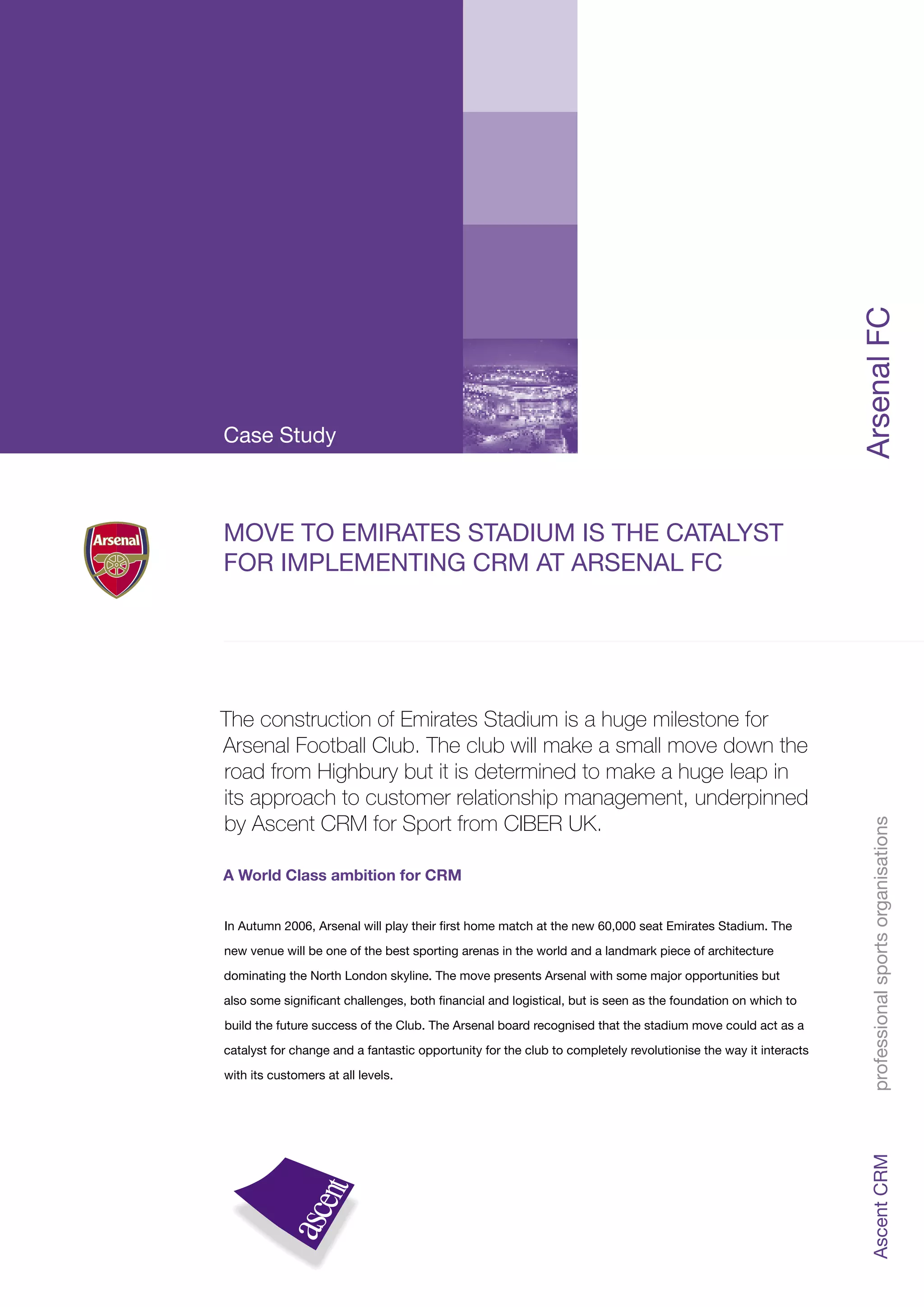 Arsenal CRM Case Study | PDF