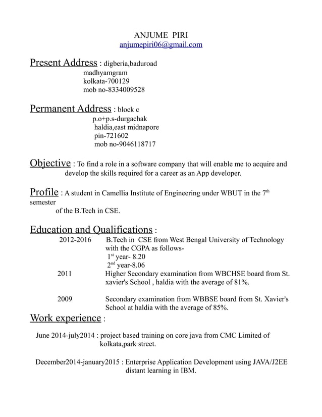 my resume1 | PDF
