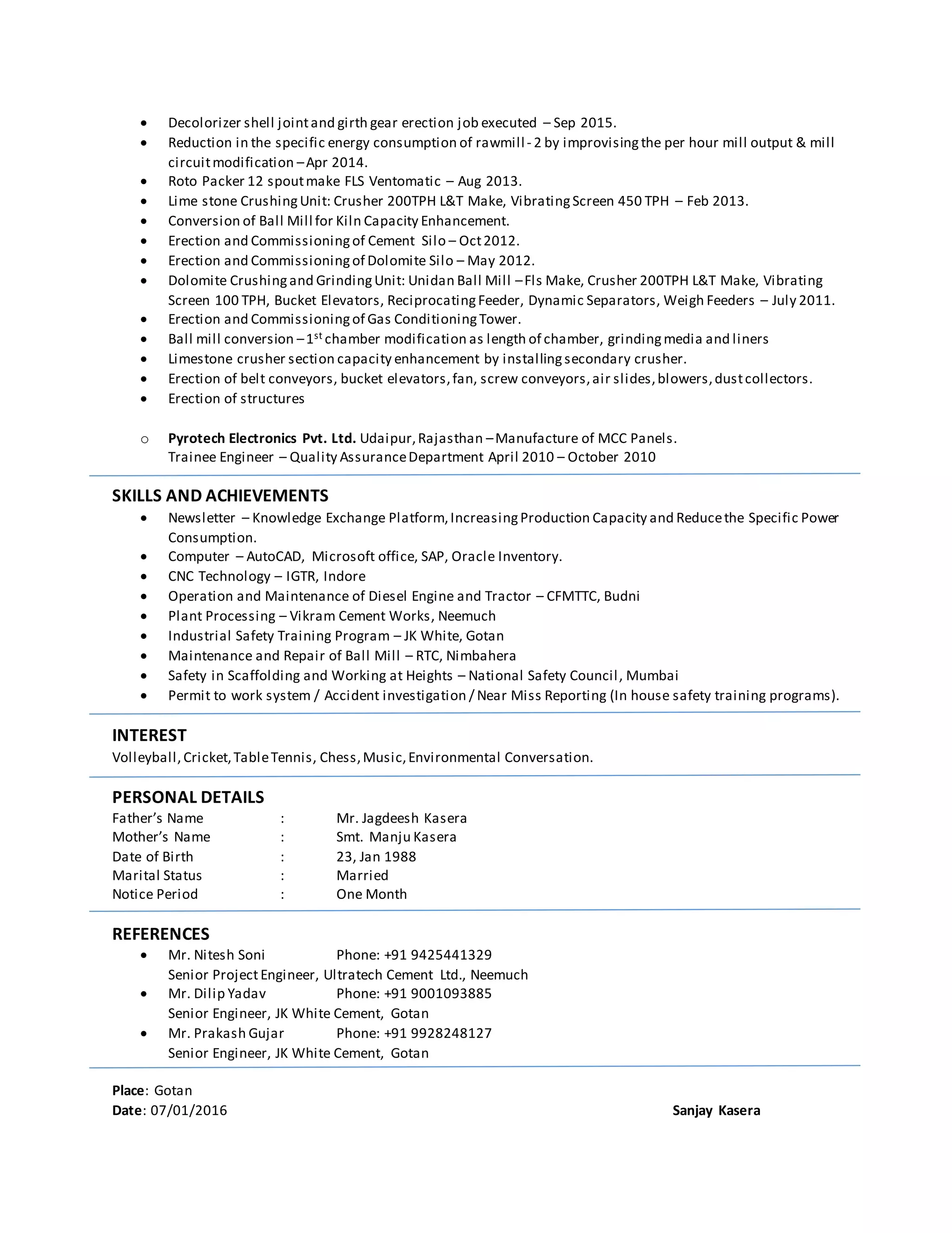 CV-Sanjay Kasera | DOCX