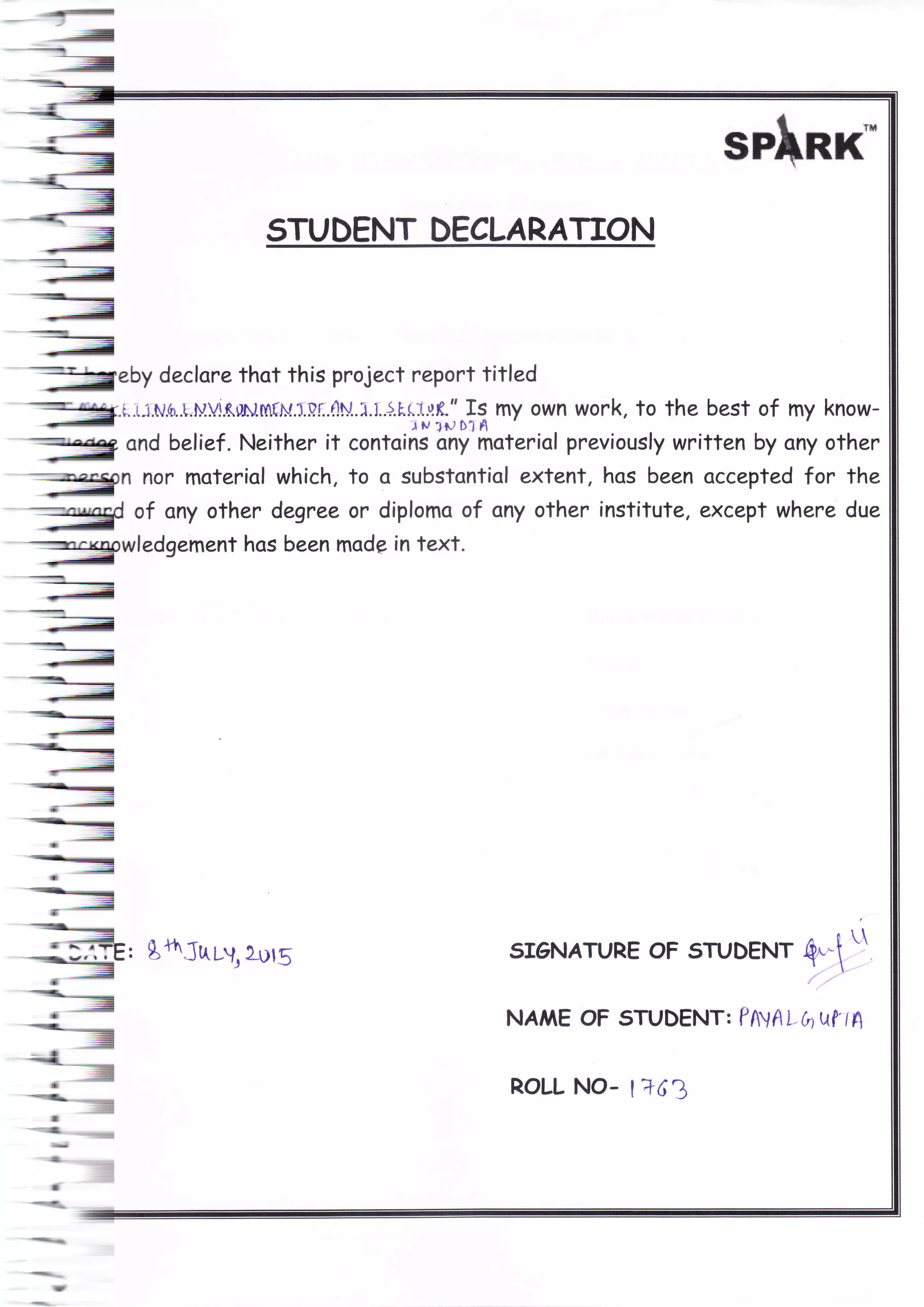 CERTIFICATES AND DECLARATION | PDF