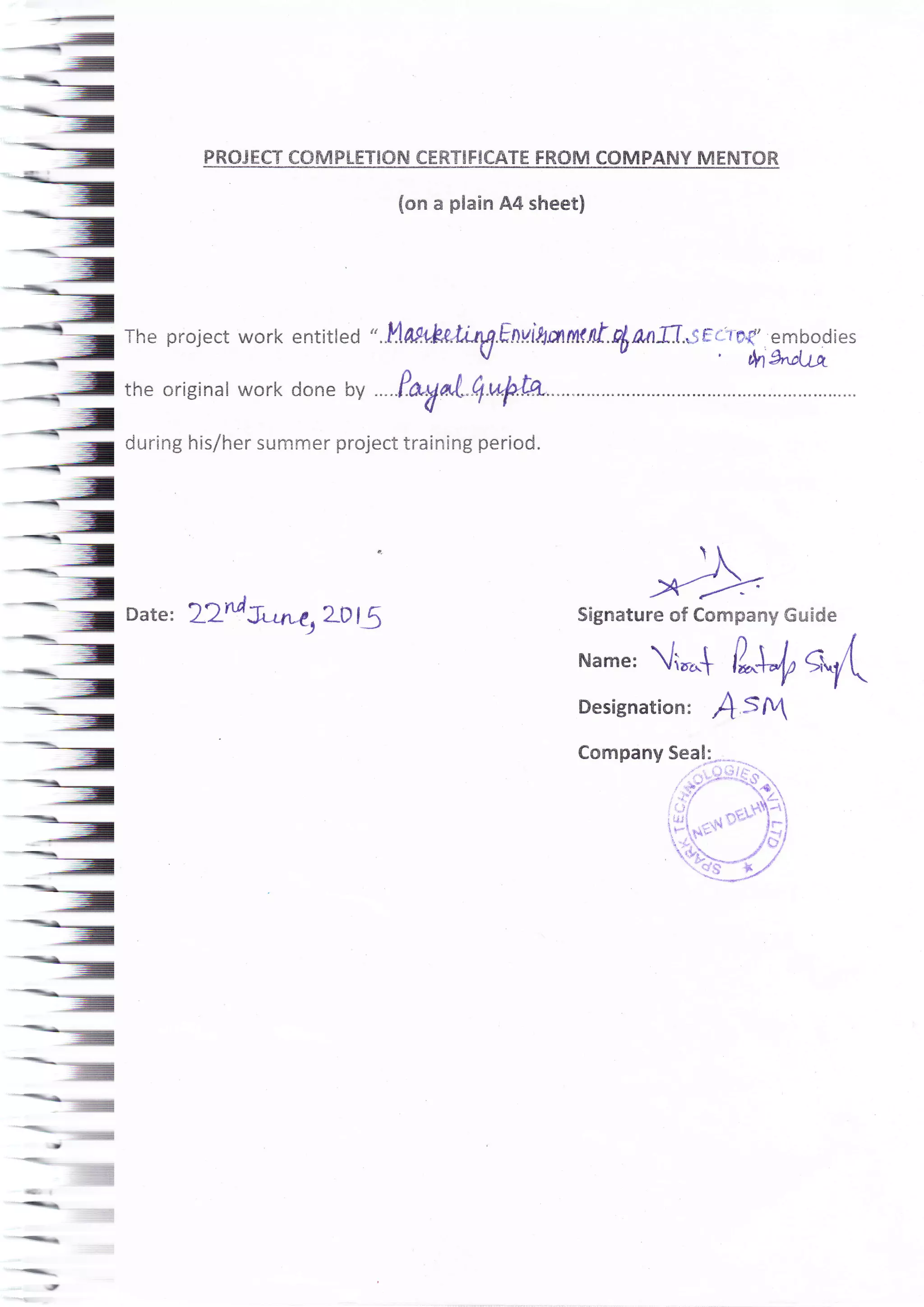 CERTIFICATES AND DECLARATION | PDF