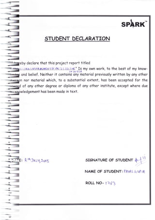 CERTIFICATES AND DECLARATION | PDF