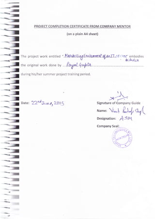 CERTIFICATES AND DECLARATION | PDF