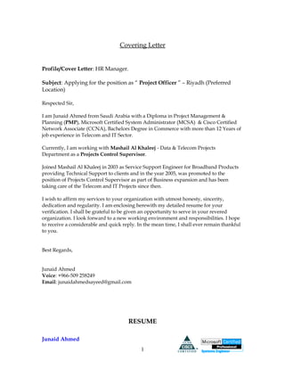 Junaid Ahmed - Resume | DOC