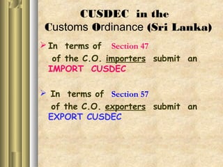 CustomsDeclaration | PPT
