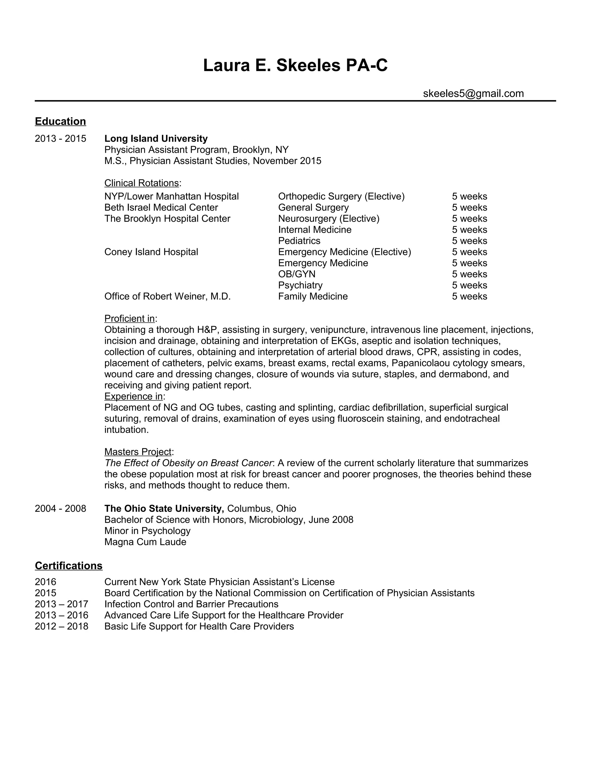 Laura Skeeles resume 2016-just email | PDF