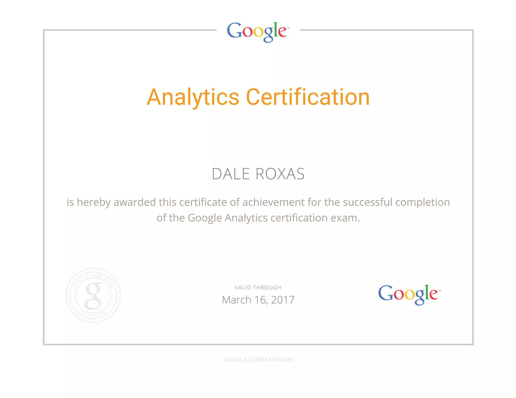 Google Partners - Certification | PPT