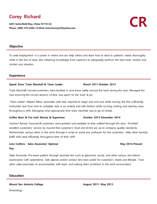 Corey Resume | PDF
