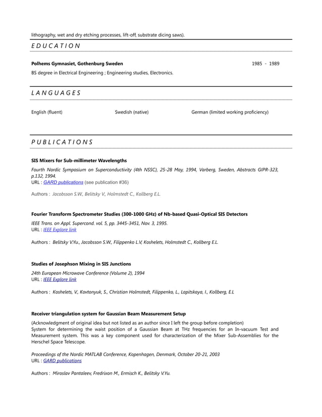 Holmstedt CV-2015 | PDF