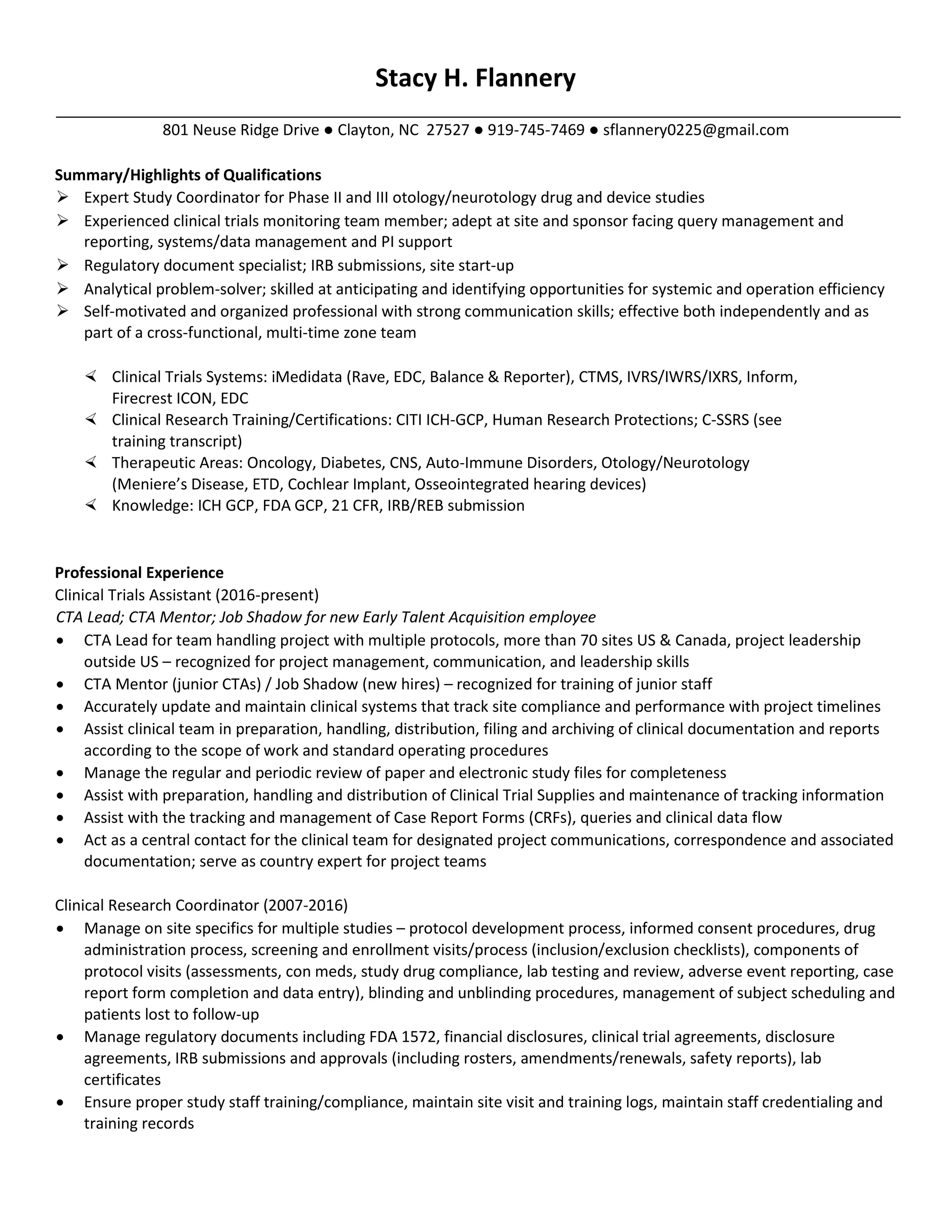 SHF Resume_August2016 | PDF