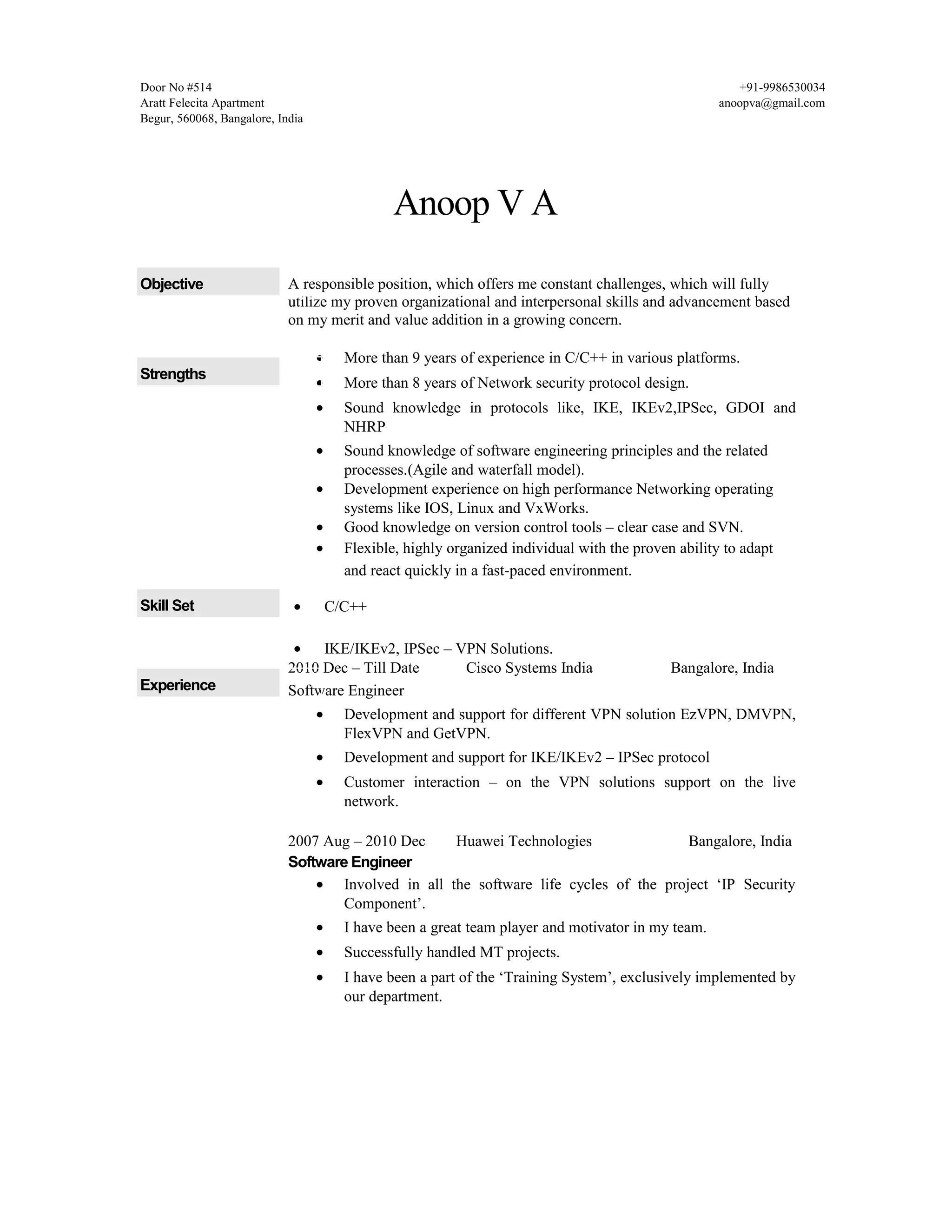 Anoop_VA_CV | PDF
