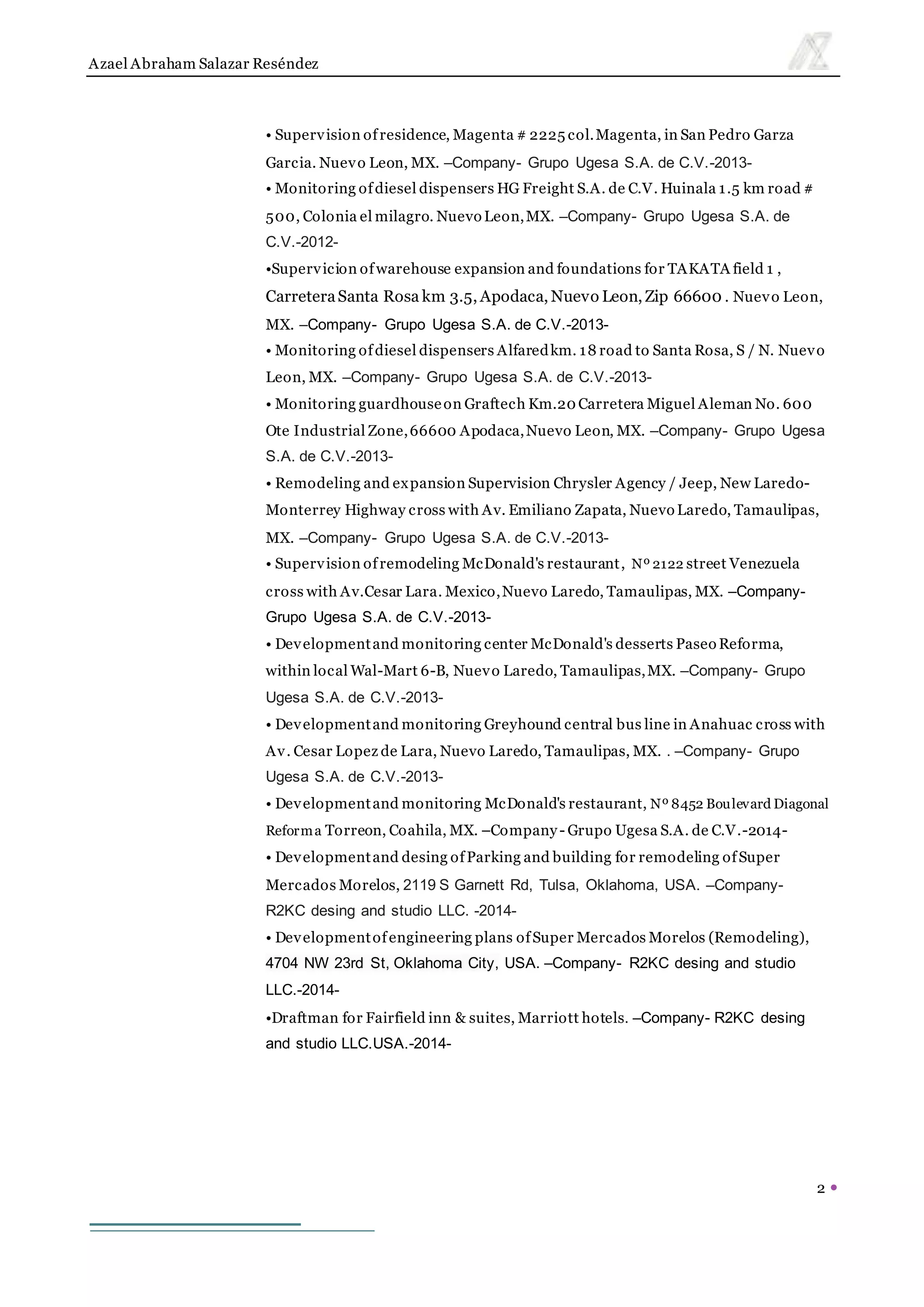 Resume Azael Salazar | PDF