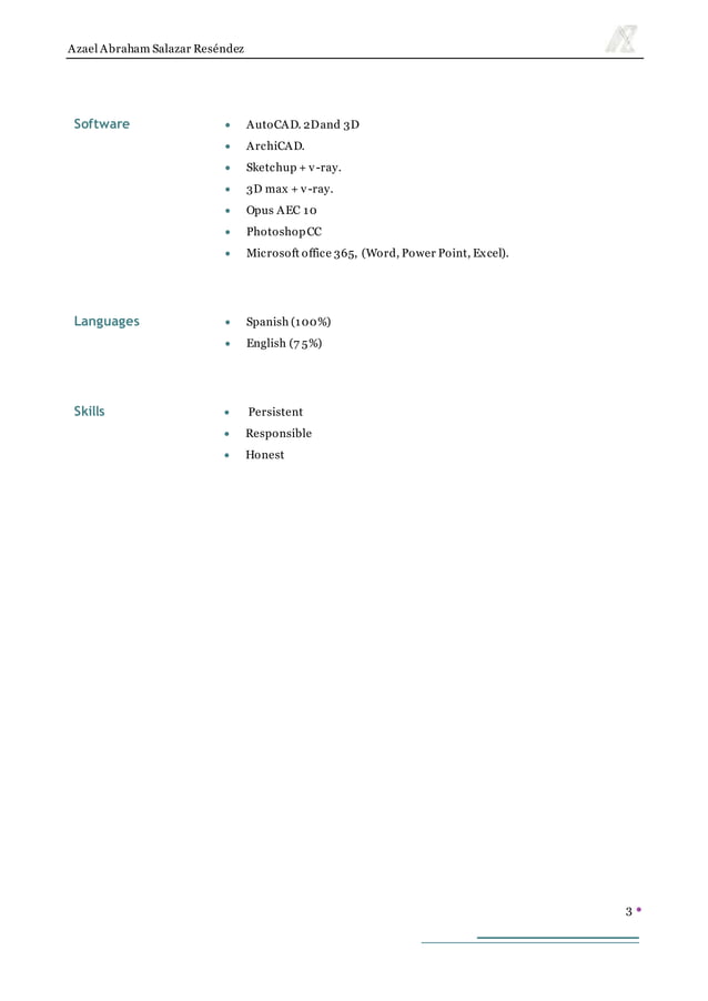 Resume Azael Salazar | PDF