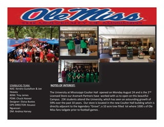 Univ of Miss Coulter Hall Opening Store Announcement (2) | PPT