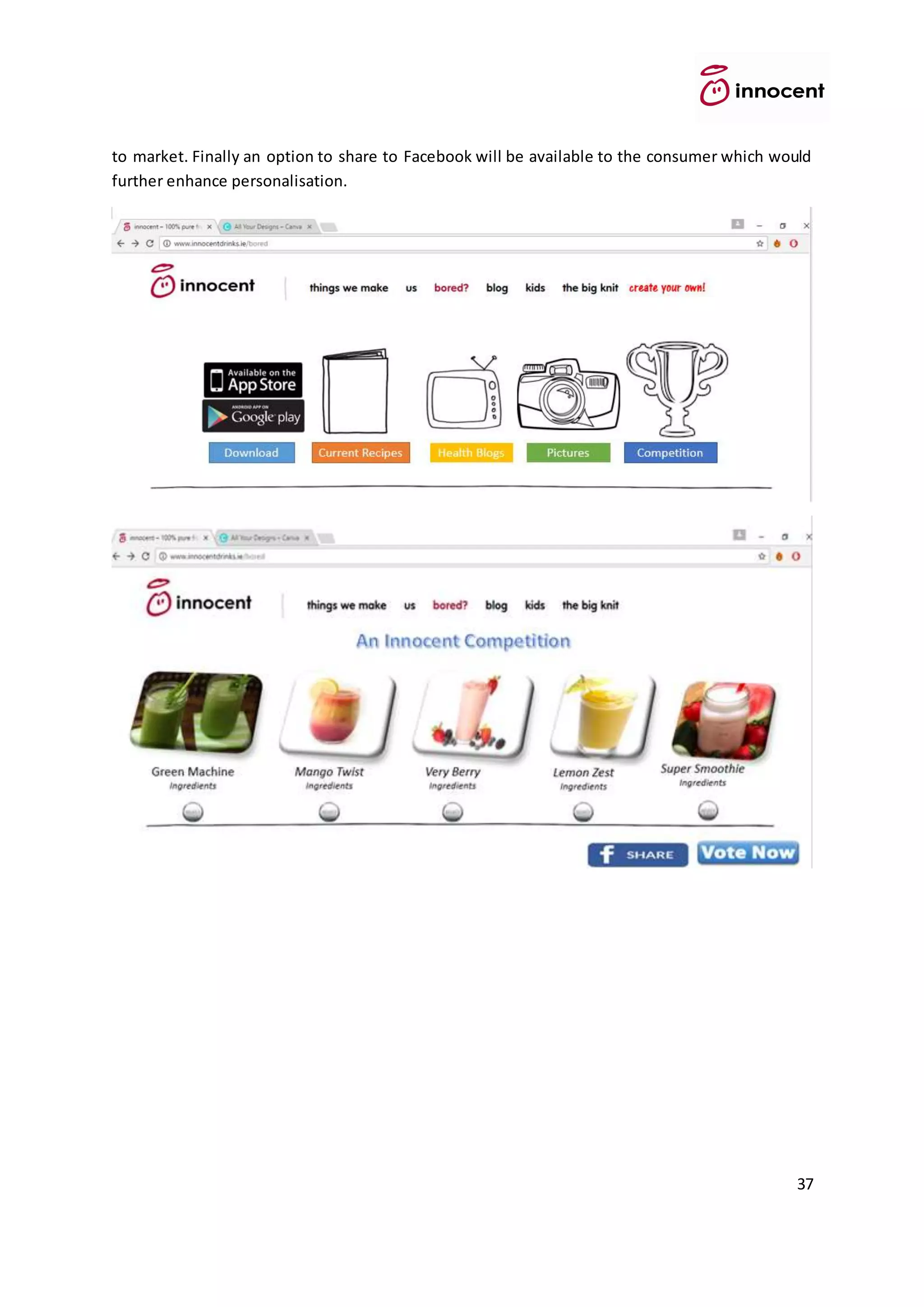 Digital Marketing Campaign For Innocent Drinks | DOCX