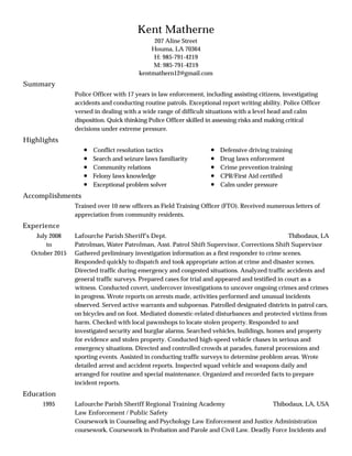 Kent Matherne Resume 2 (2) | PDF