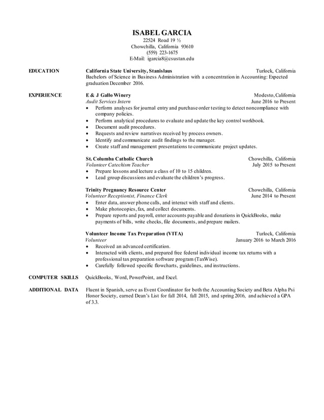 Garcia, Isabel fall2016 resume | PDF