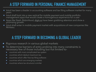 Strategies for Growth for Intuit | PPT