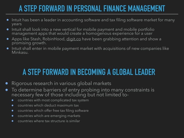 Strategies for Growth for Intuit | PPT