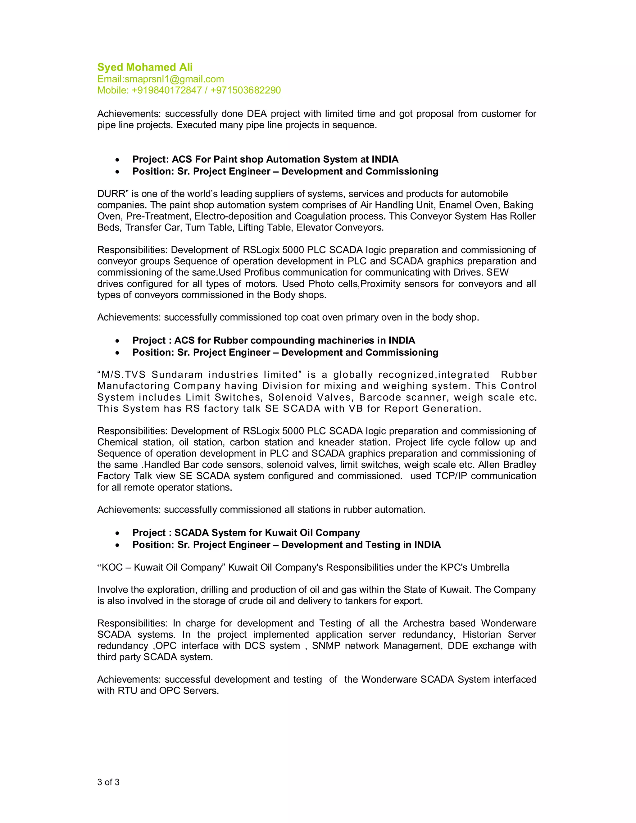 CV_S.Syed mohamed Ali _ PLC_SCADA_ENGINEER | PDF