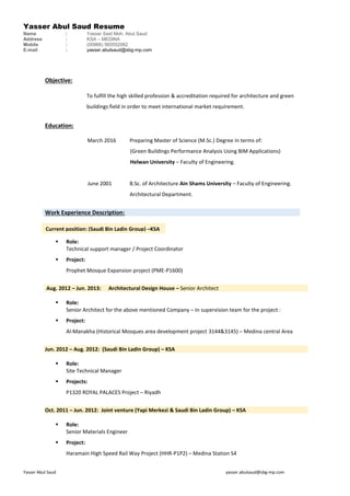 Yasser CV Mar. 2016 | PDF