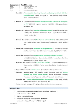 Yasser CV Mar. 2016 | PDF