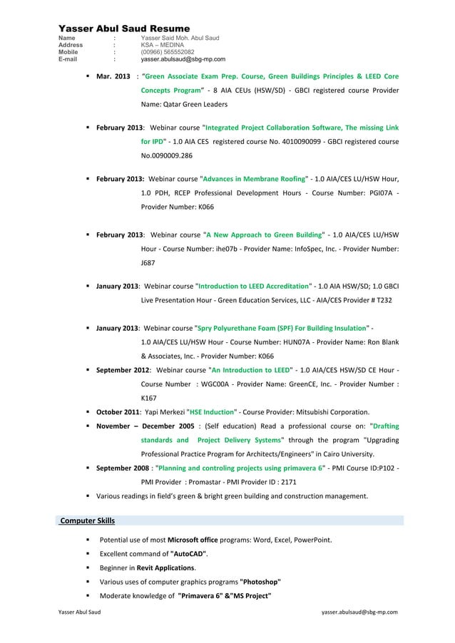 Yasser CV Mar. 2016 | PDF