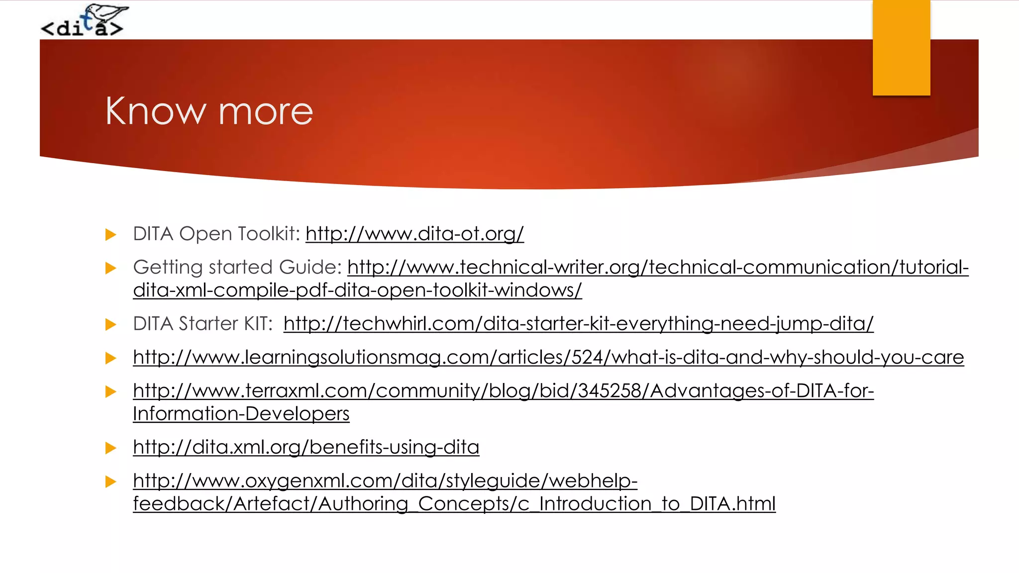 Introduction to DITA | PPTX