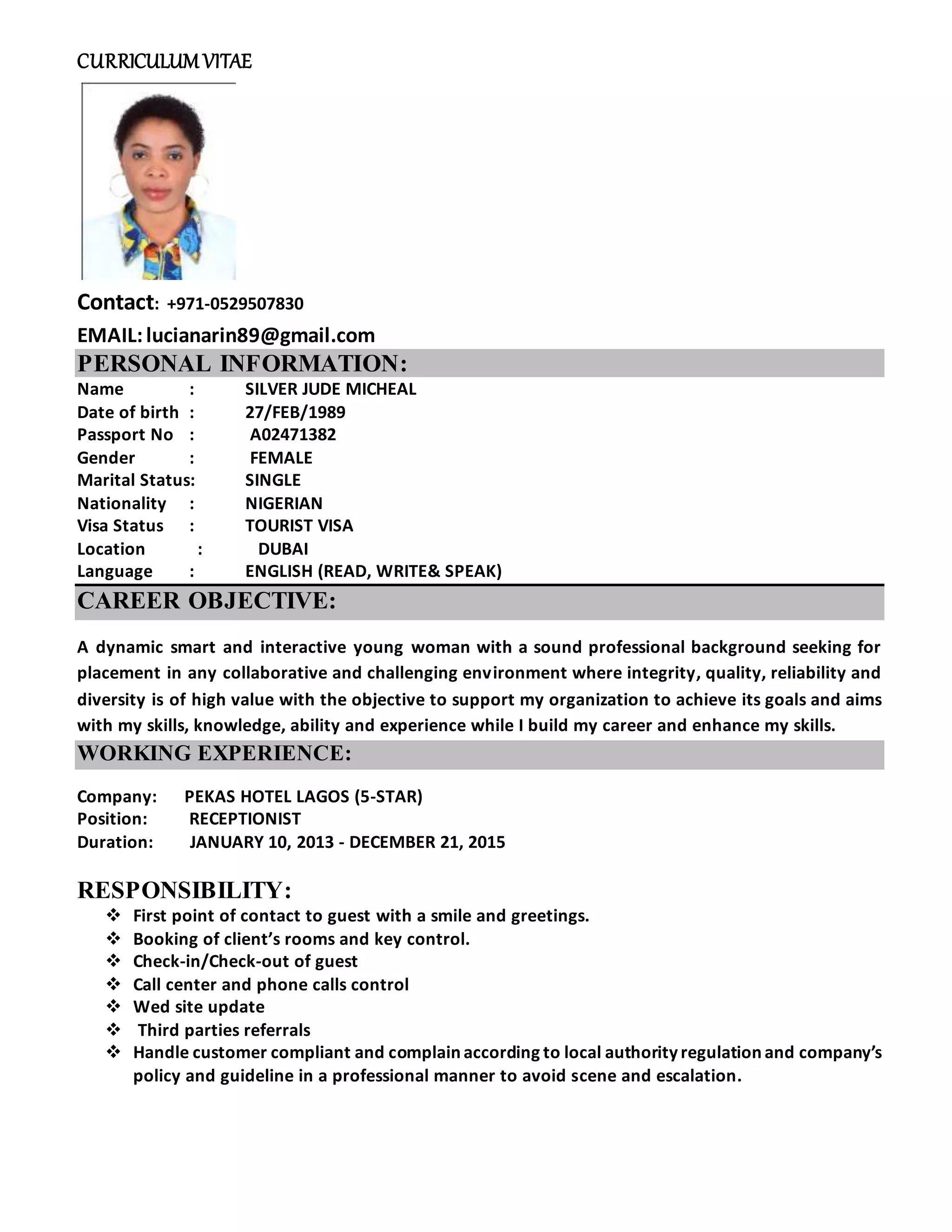SILVER RESUME | PDF