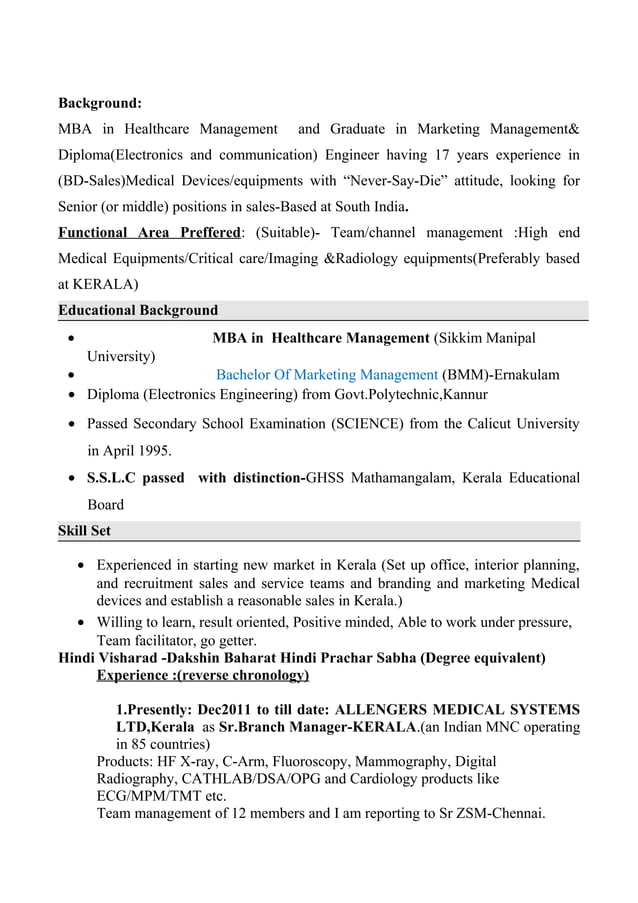 RESUME-MANOJKUMAR | PDF | Free Download