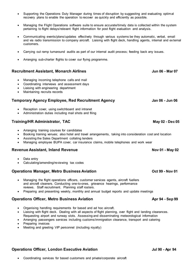 Julie Workman CV 2016 aviation | PDF