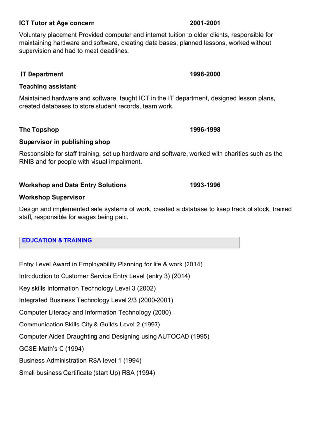karl golds cv2 | ODT | Computing | Technology & Computing