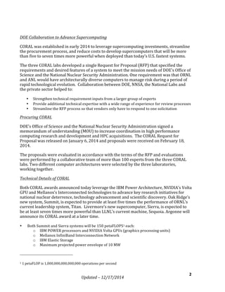CORAL Fact Sheet | PDF